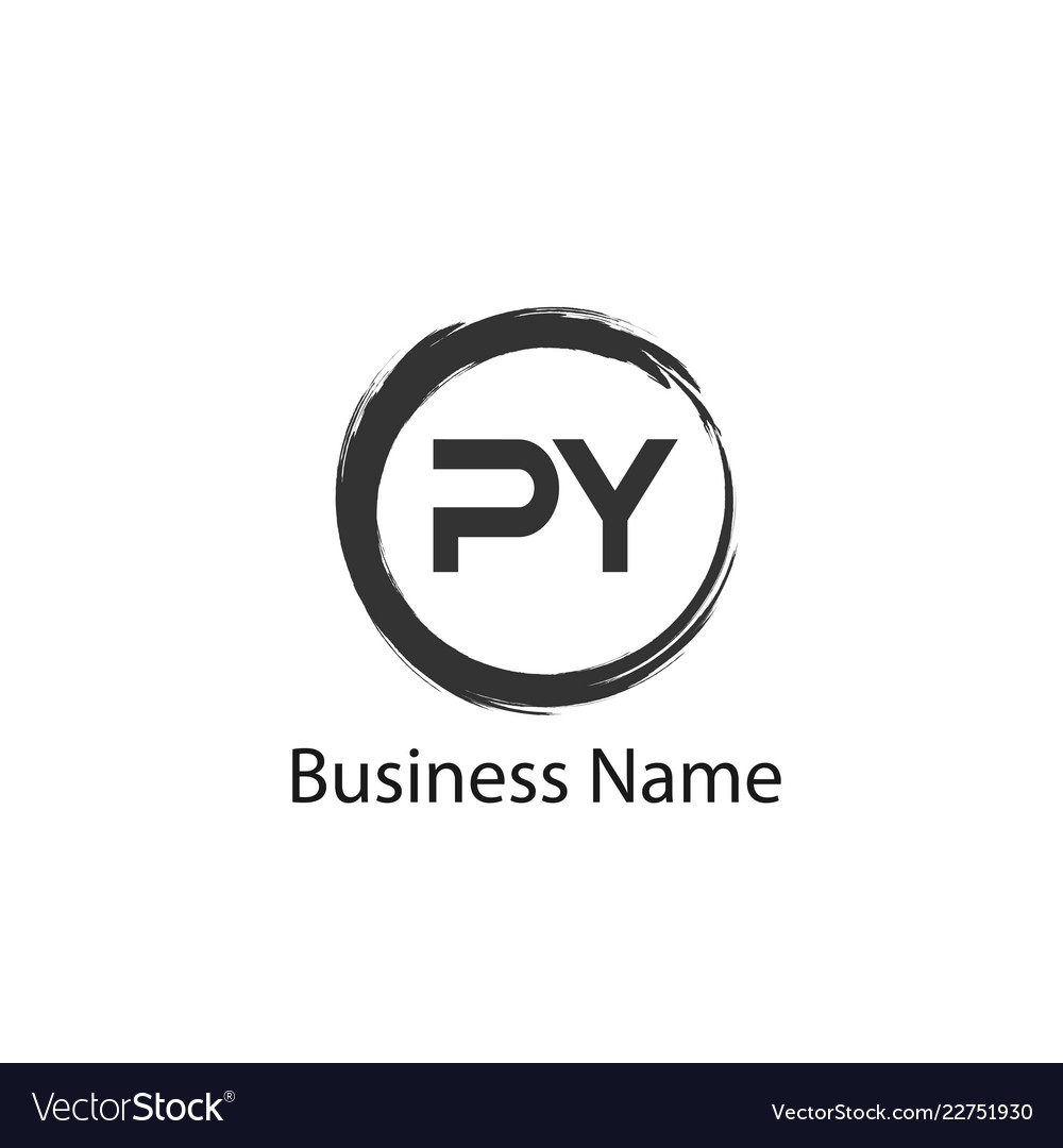 Initial letter py logo template design Royalty Free Vector