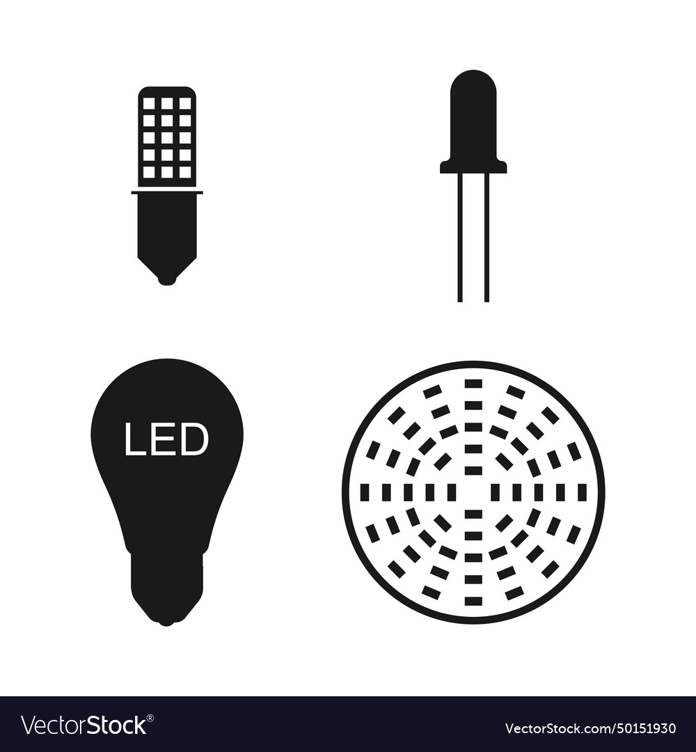 Led light icon Royalty Free Vector Image - VectorStock