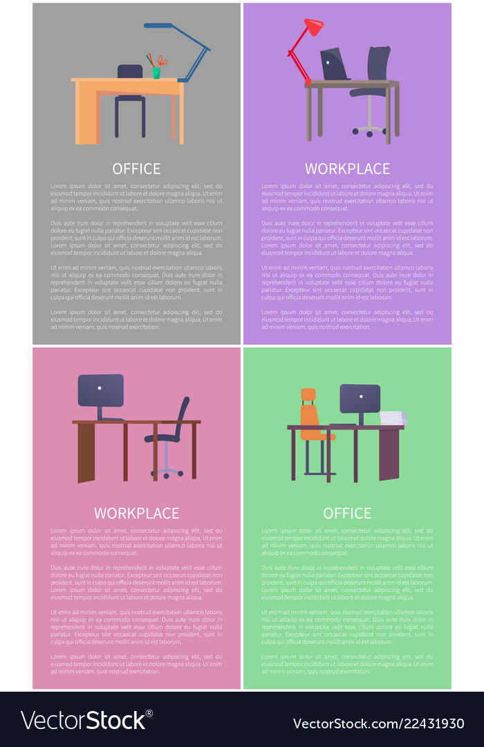 Office workplace design table with computer laptop