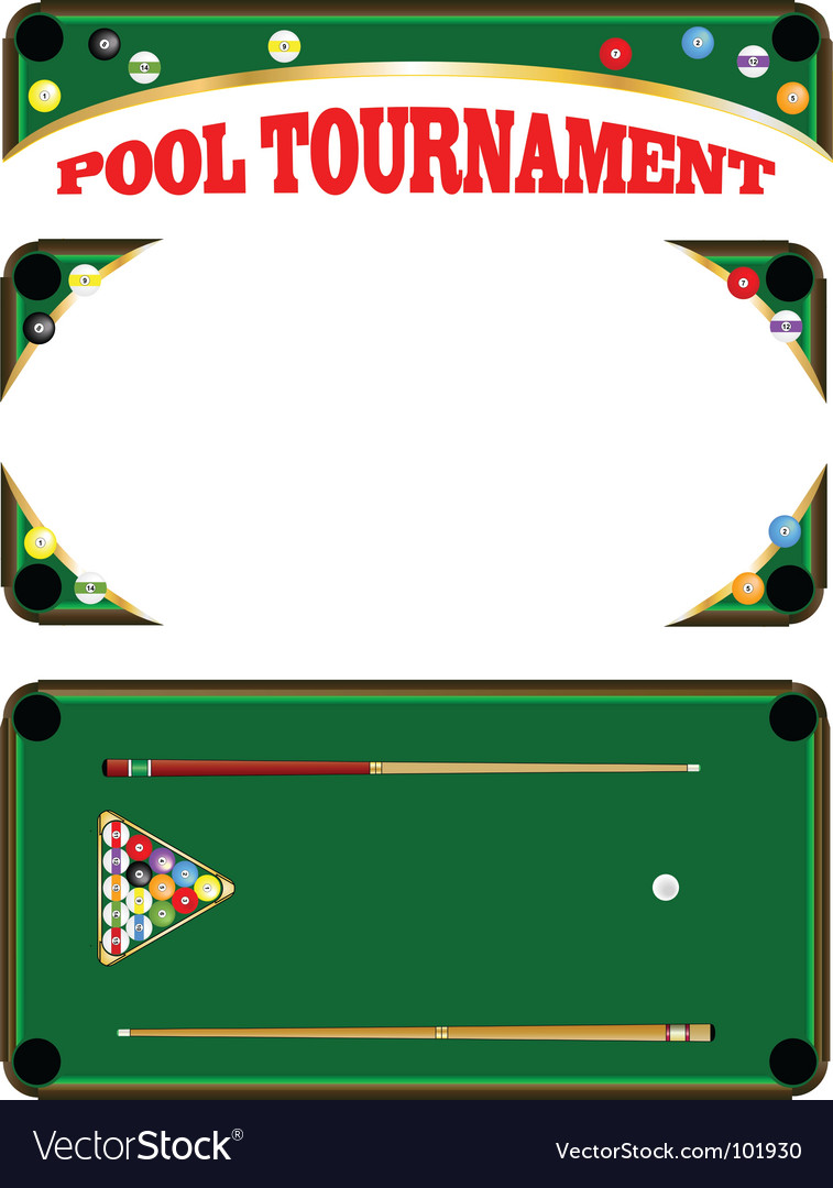 Pool Tournament Royalty Free Vector Image VectorStock