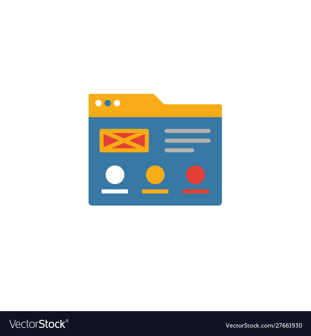 Wireframe icon simple flat element from design ui Vector Image