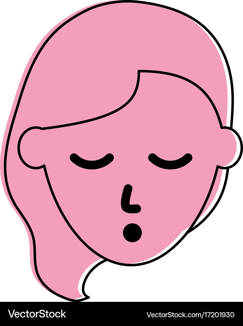 Woman sleeping face sleep related icon image Vector Image