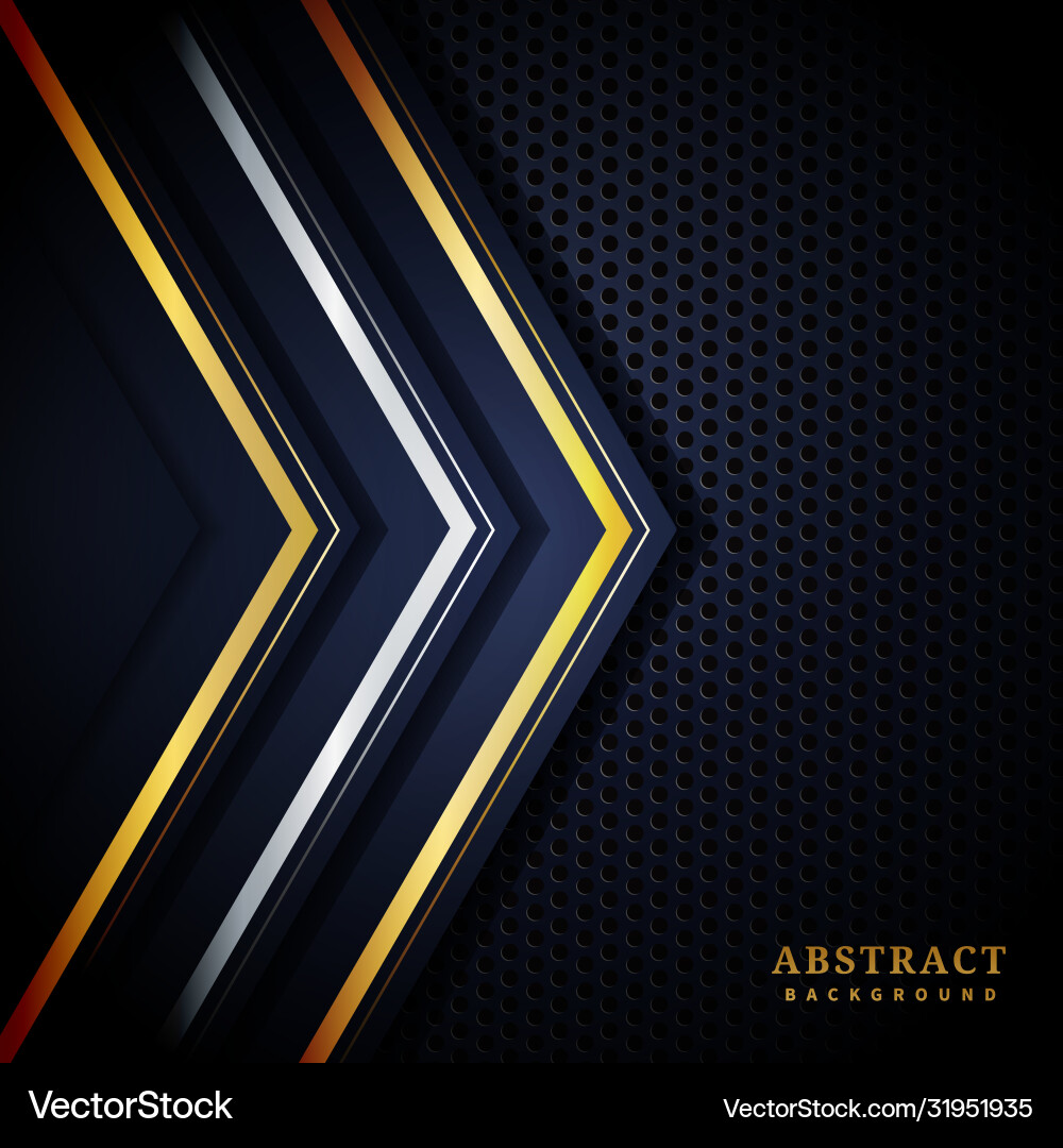 Abstract gold and silver metallic geometric Vector Image