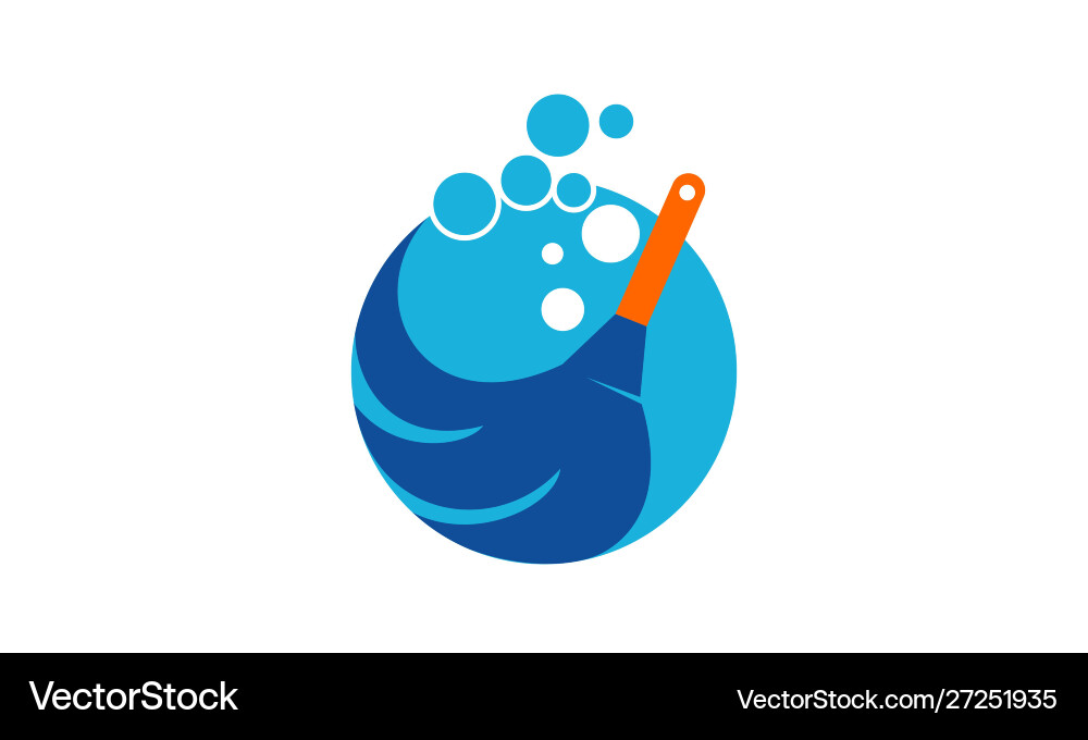 Creative cleaning service and clean concept logo Vector Image