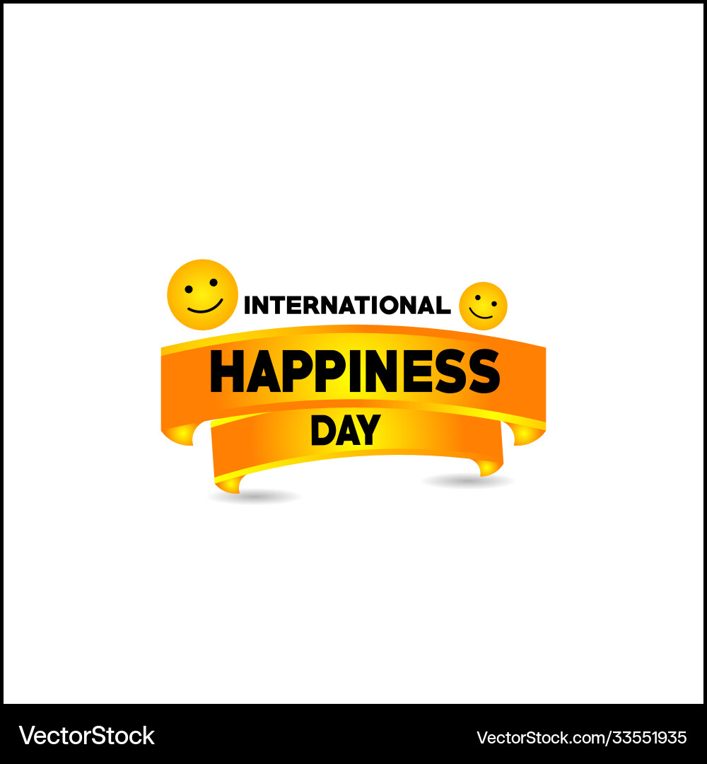 International happiness day template design Vector Image