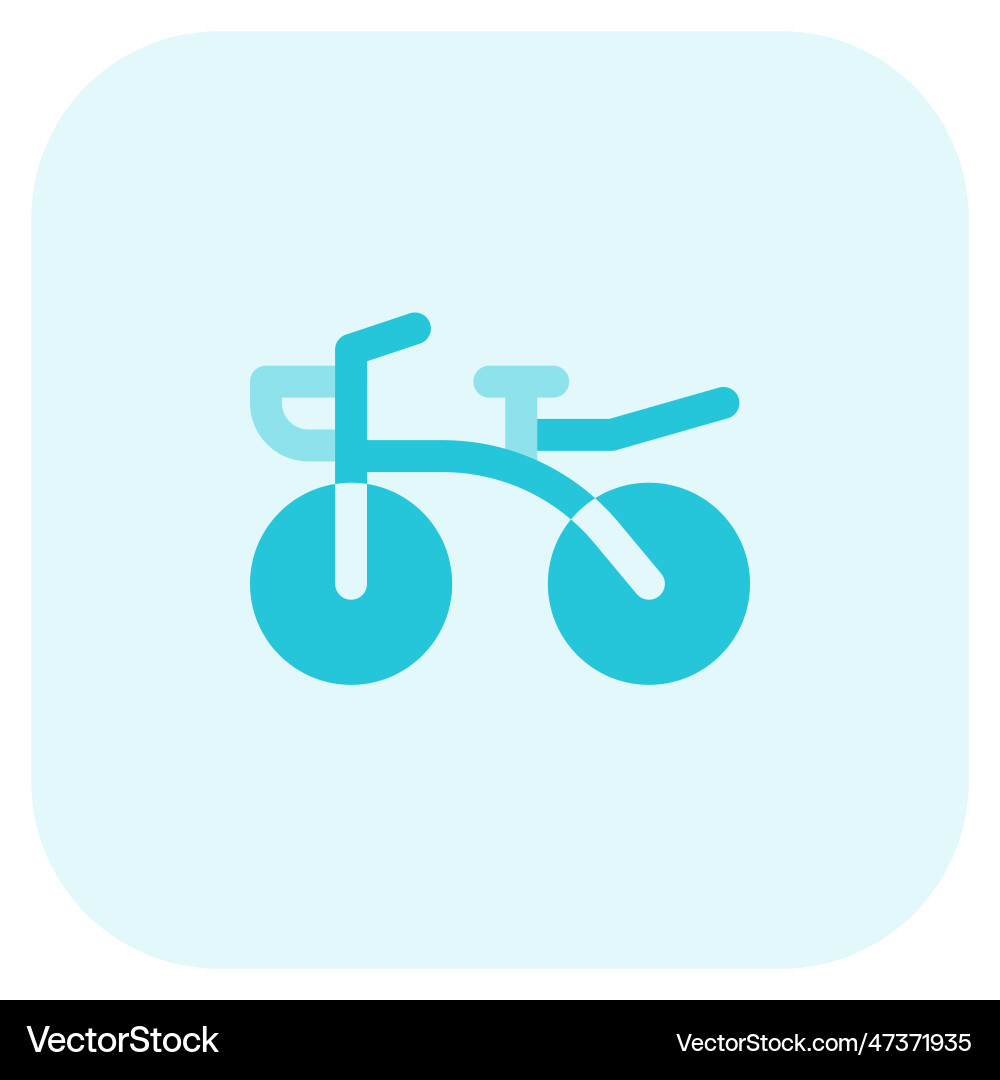 Kids bicycle with rack and basket Royalty Free Vector Image