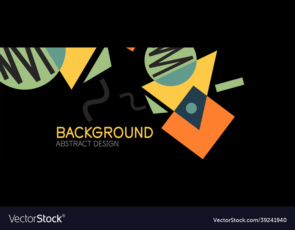 Abstract Background Blocks Lines Triangles Vector Image