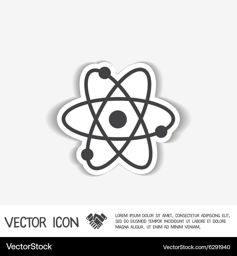 Atom molecule symbol icon of physics or chemistry Vector Image