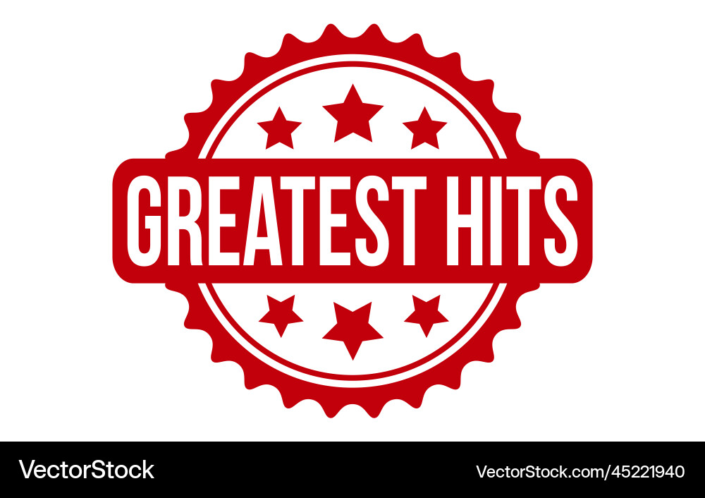 Greatest hits rubber stamp seal Royalty Free Vector Image