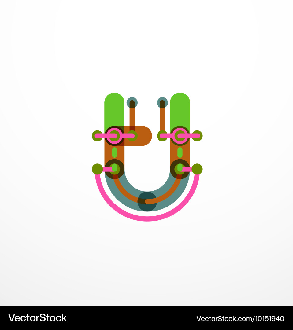 Linear letter concept Royalty Free Vector Image