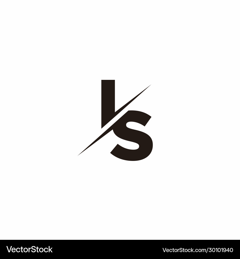 Logo monogram slash concept with modern designs Vector Image