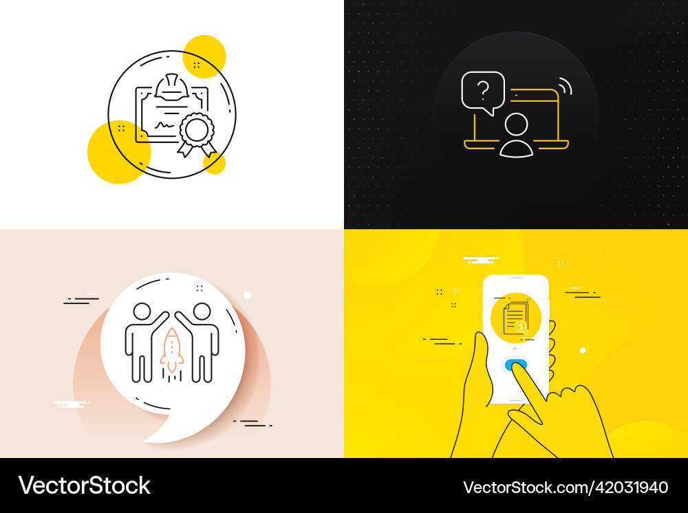 Minimal set of certificate financial documents Vector Image