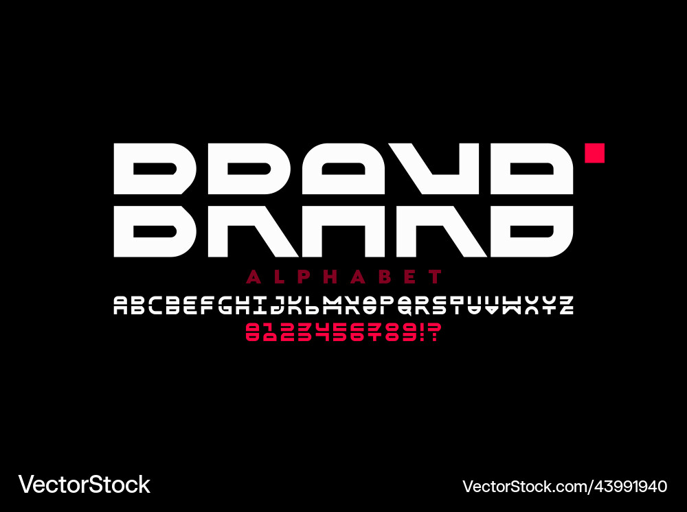 Modern font design alphabet letters and numbers Vector Image