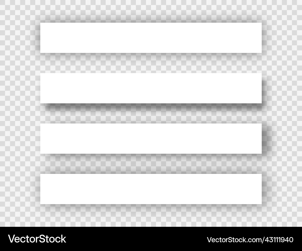 Set of paper with shadows Royalty Free Vector Image