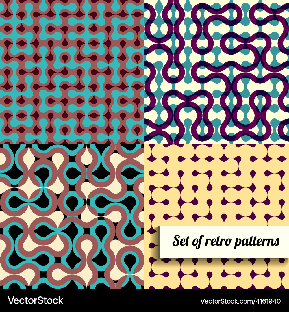 Set of retro geometric style Royalty Free Vector Image