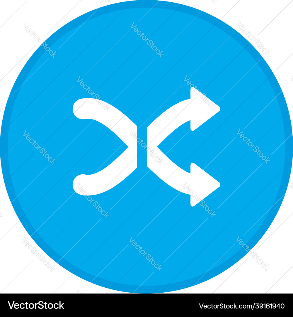 Shuffle music on a white background Royalty Free Vector