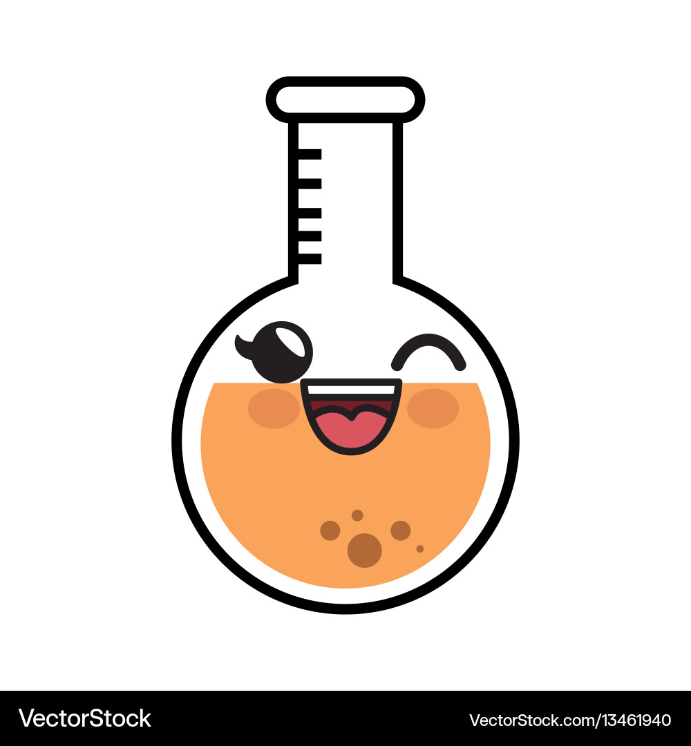 Tube test character isolated icon Royalty Free Vector Image