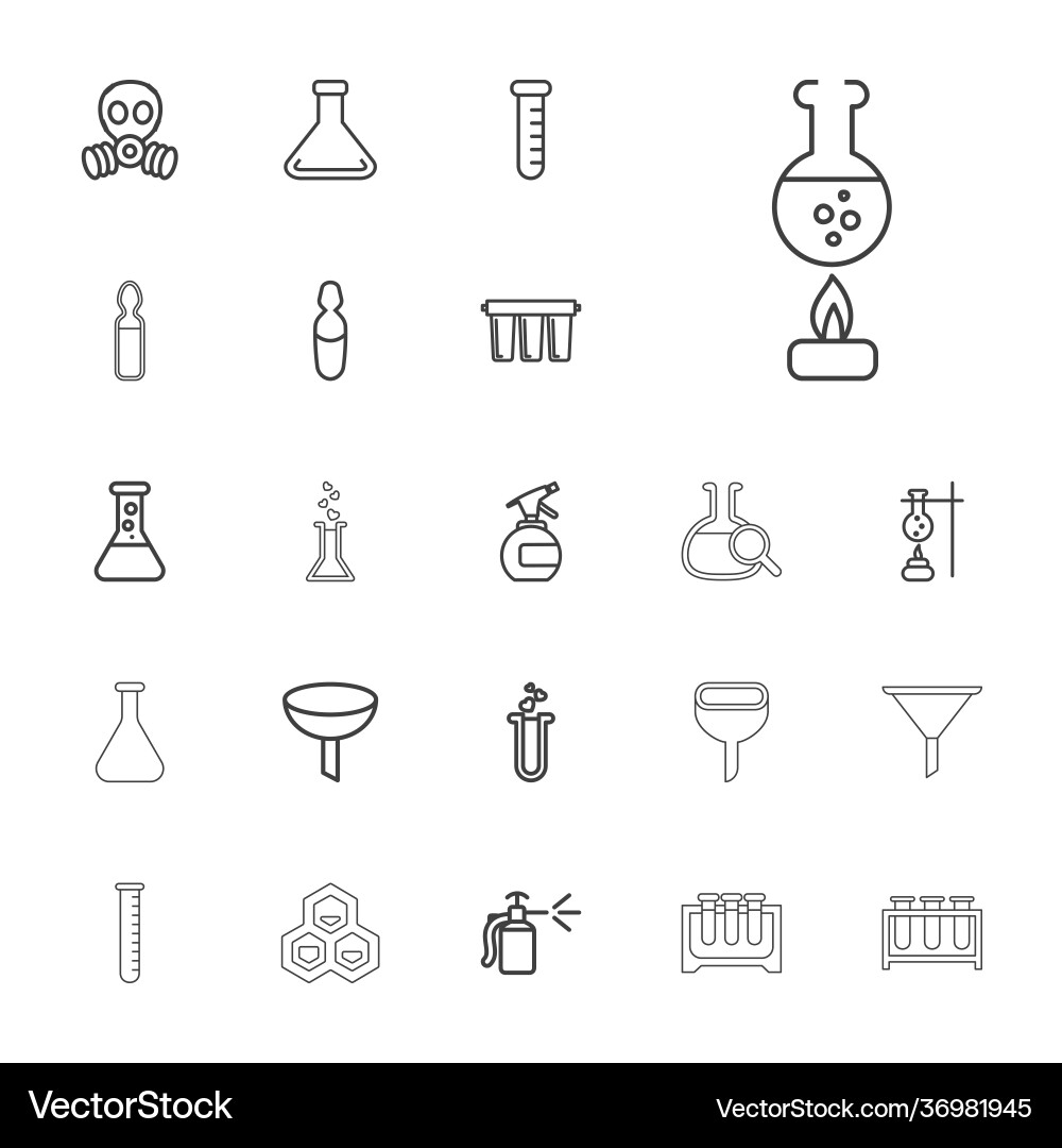 22 chemical icons Royalty Free Vector Image - VectorStock