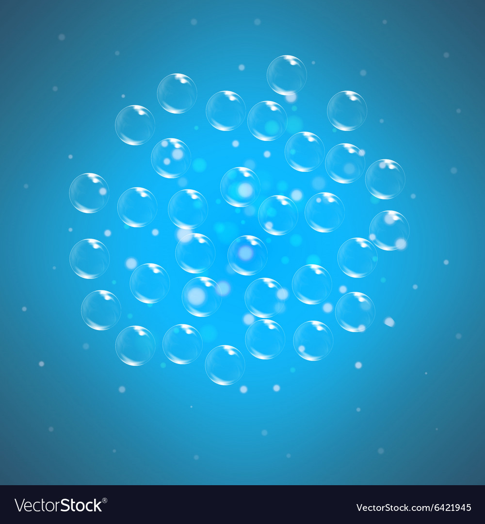 Blue bubbles background Royalty Free Vector Image