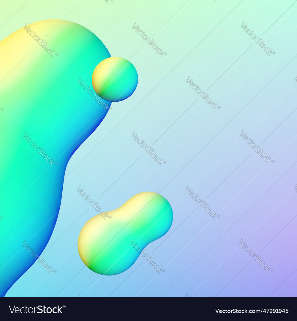 Fluid design liquid blobs with vibrant intense Vector Image