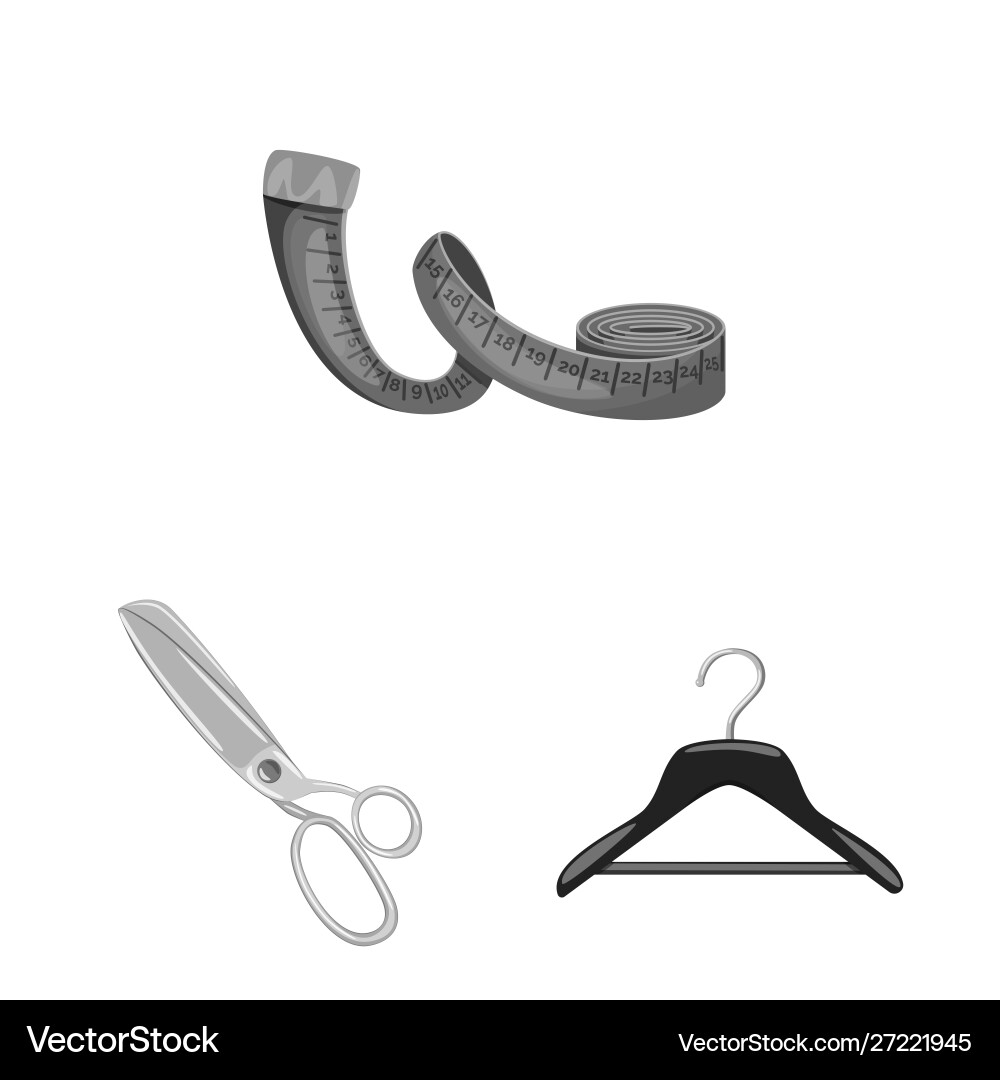 Isolated object dressmaking and textile sign Vector Image