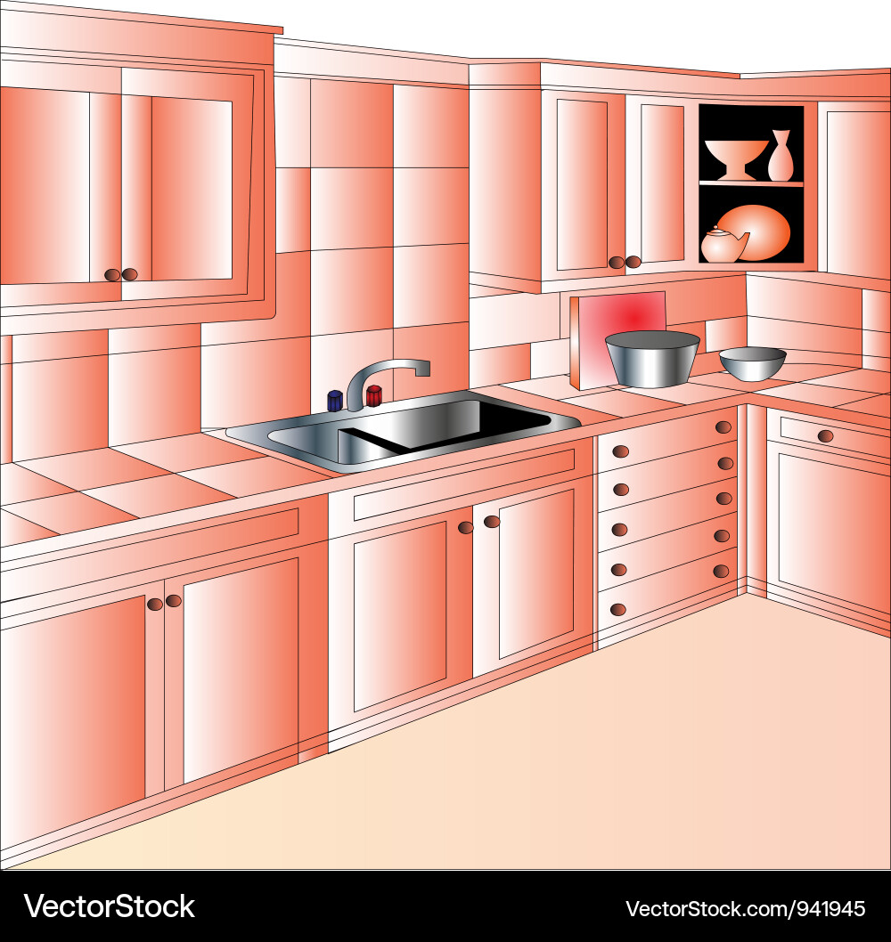 Kitchen unit Royalty Free Vector Image - VectorStock