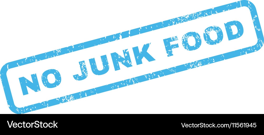 No junk food rubber stamp Royalty Free Vector Image
