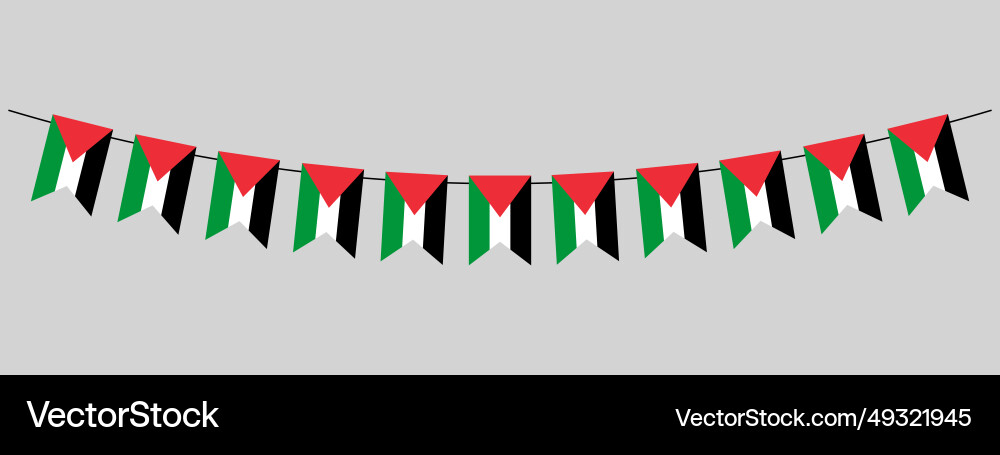 Palestine bunting flag garland Royalty Free Vector Image