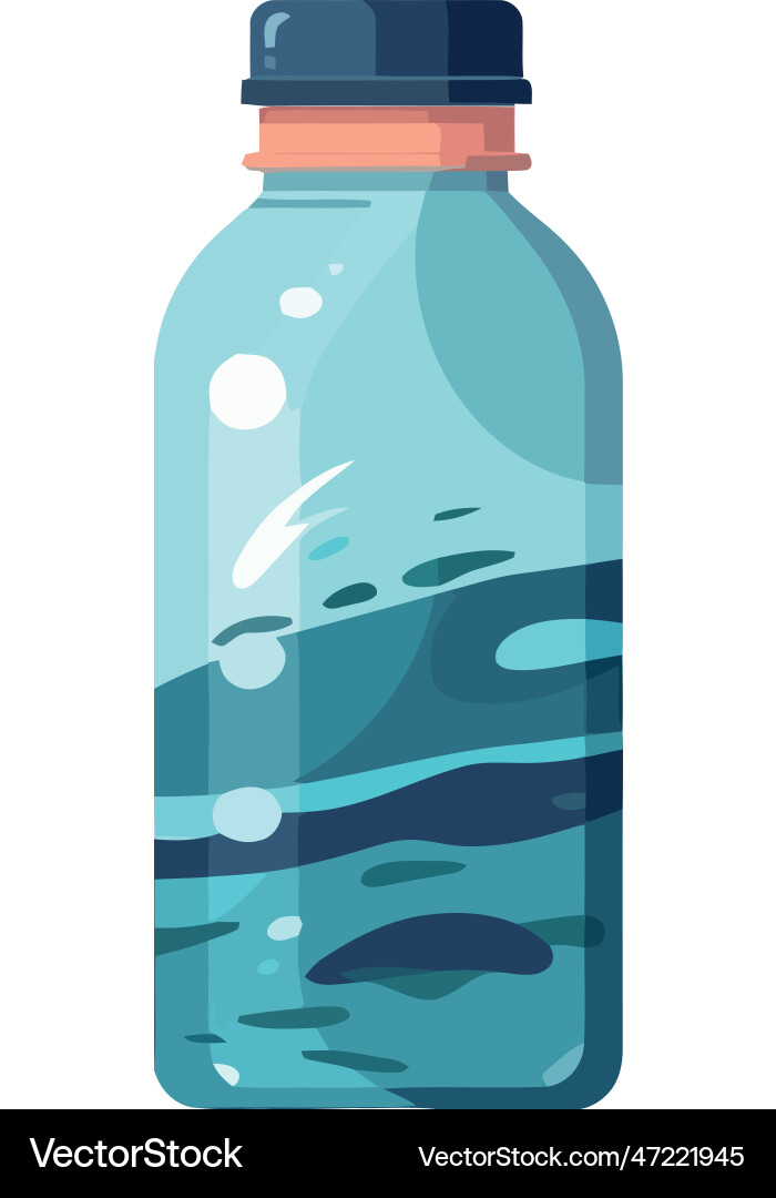 Purified water bottle icon refreshing summer Vector Image