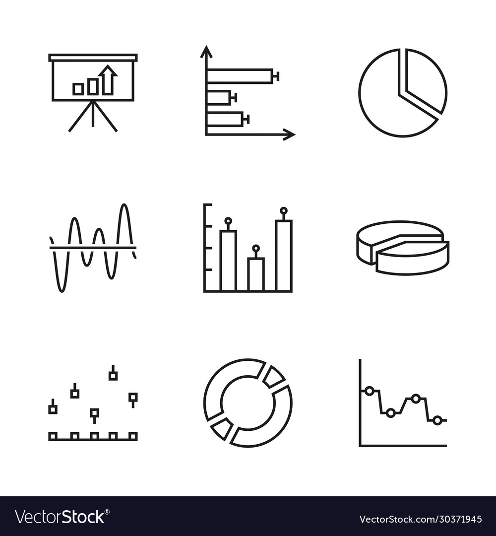 Set chart Royalty Free Vector Image - VectorStock