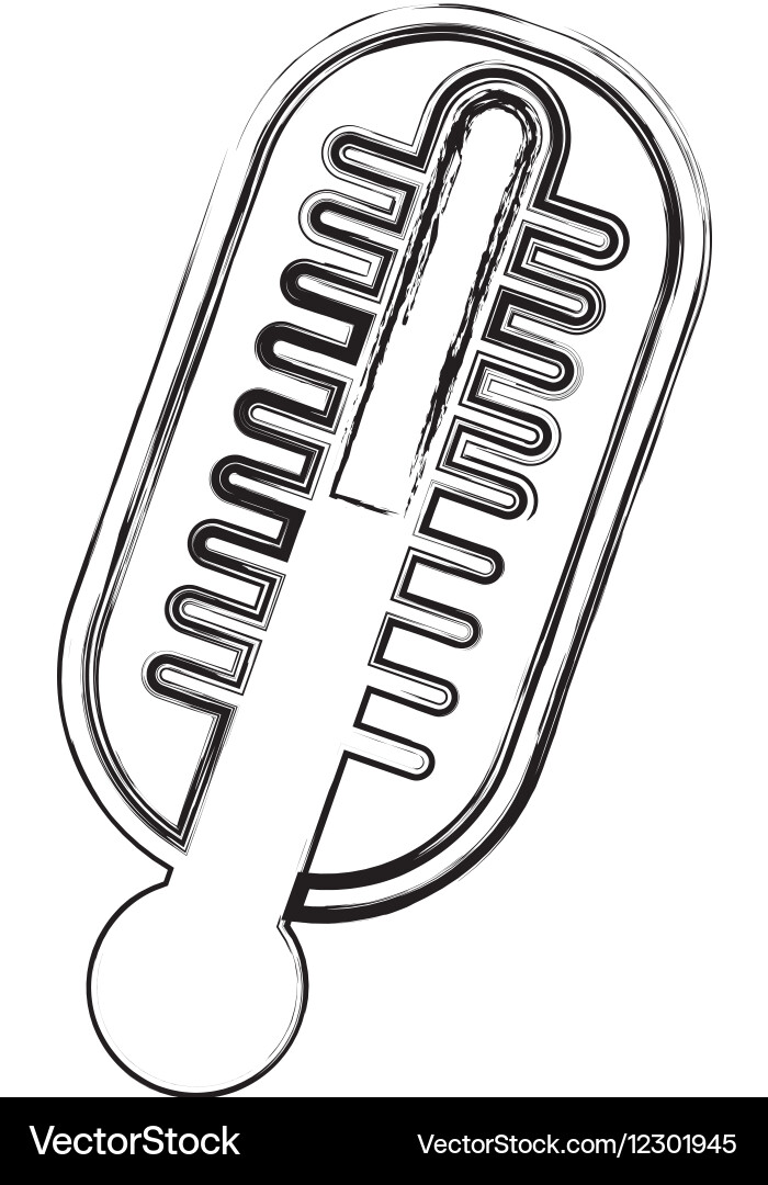 Thermometer medical isolated icon Royalty Free Vector Image