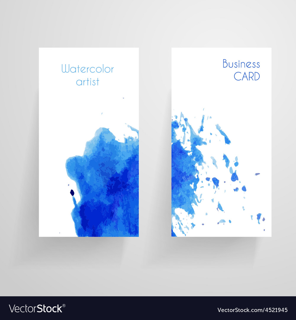 Watercolor card template Royalty Free Vector Image