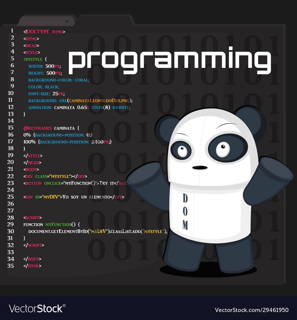 A programming code editor Royalty Free Vector Image