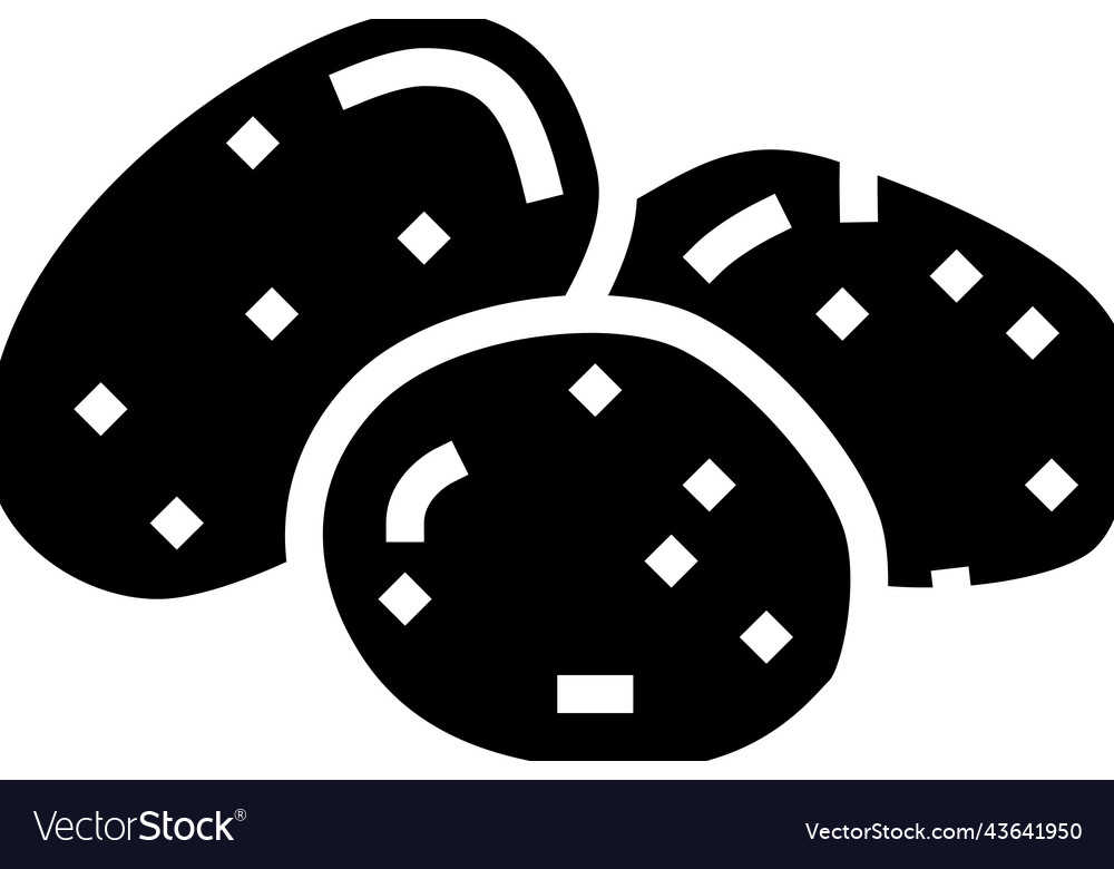 Chip Potato Vegetable Glyph Icon Royalty Free Vector Image