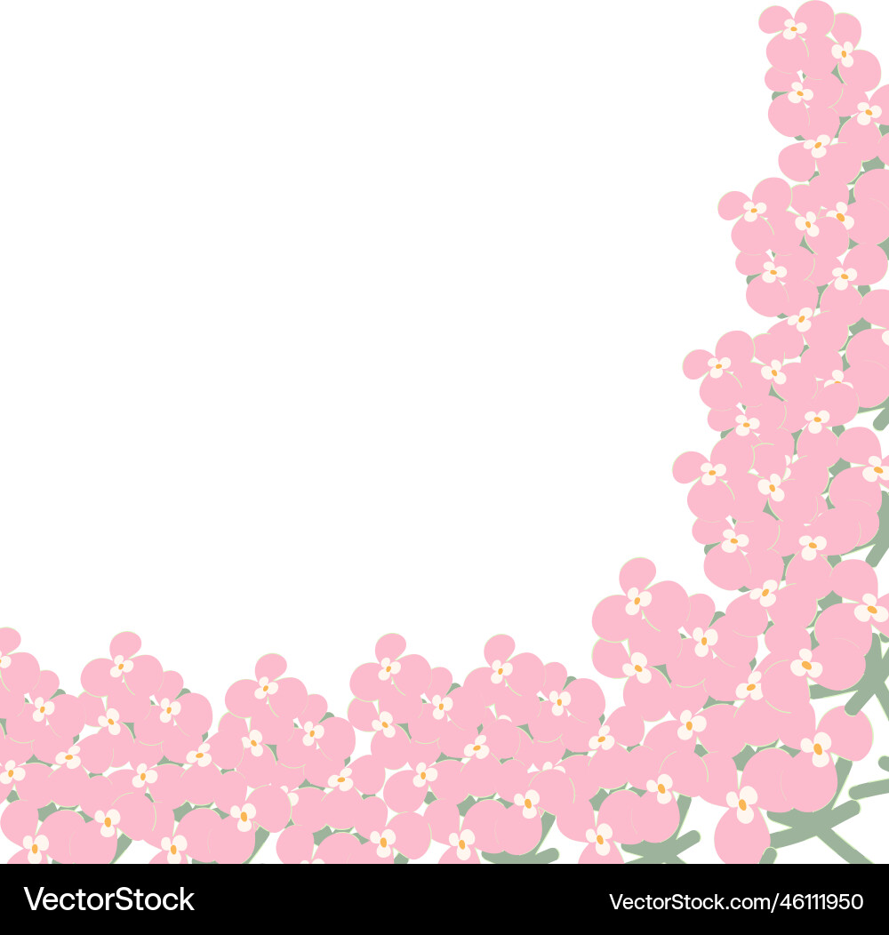 Colorful abstract corner frame of flower elements Vector Image