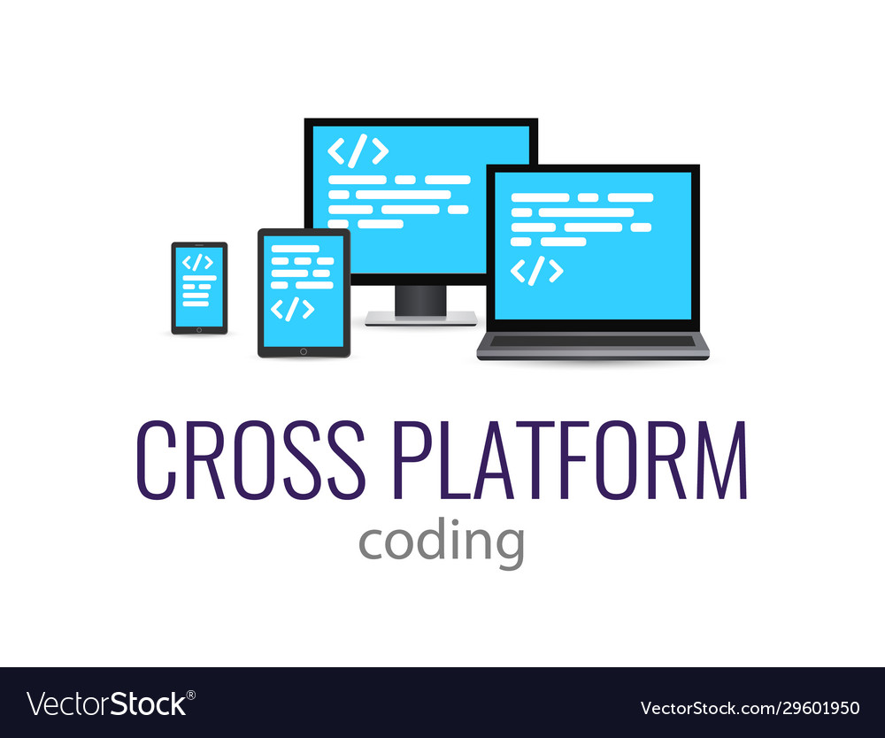 Flat concept coding website bright Royalty Free Vector Image
