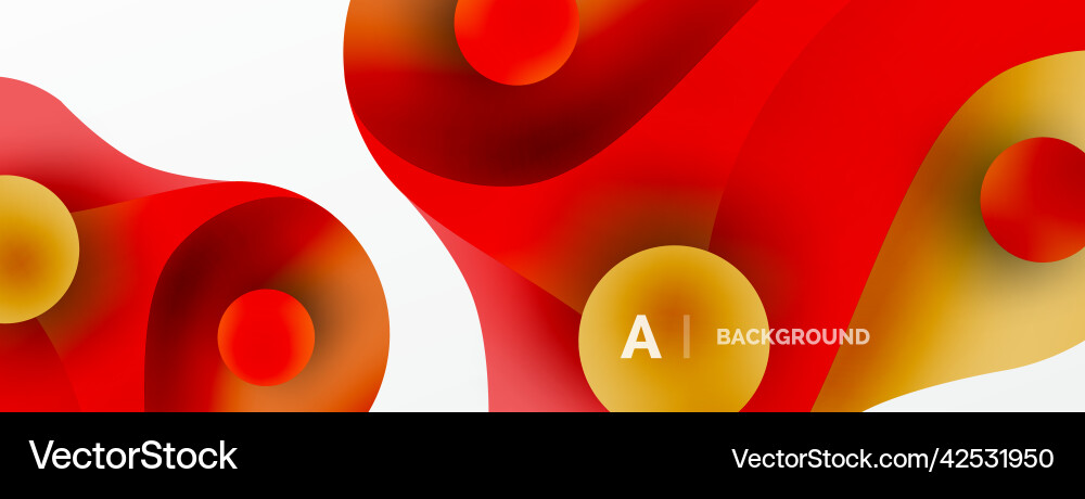 Geometric round shapes and circles abstract Vector Image