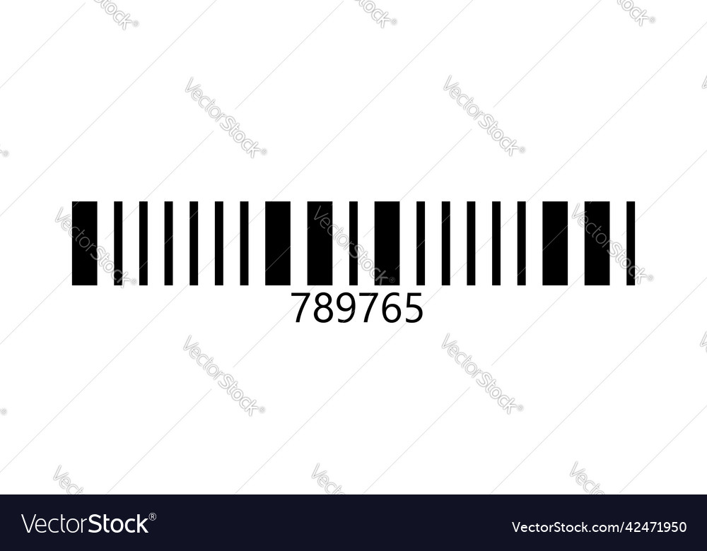 Linear Bar Code Template Barcode Pattern Vector Image
