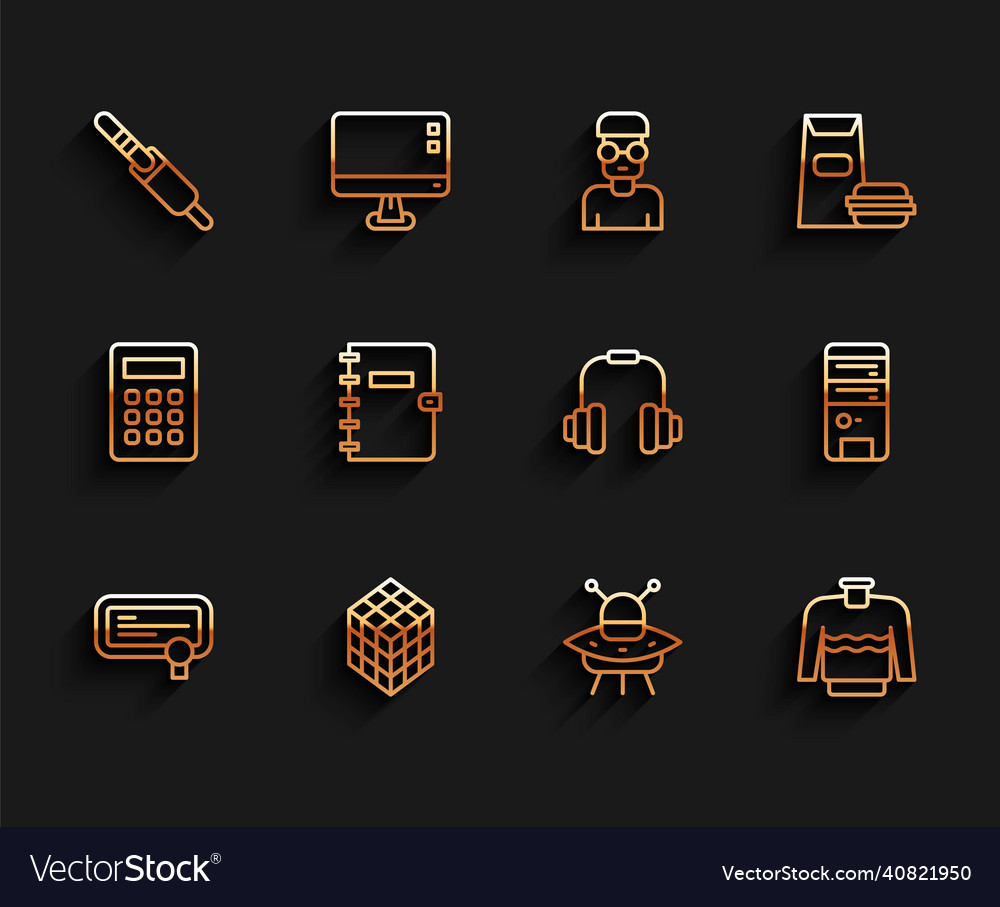 Set line certificate template rubik cube audio Vector Image Set line certificate template rubik cube audio Vector Image