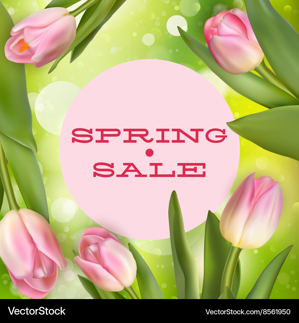 Spring sale card eps 10 Royalty Free Vector Image