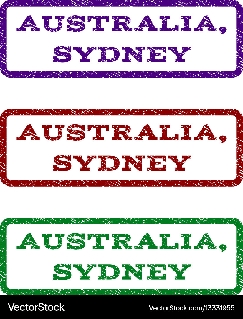 Australia sydney watermark stamp Royalty Free Vector Image
