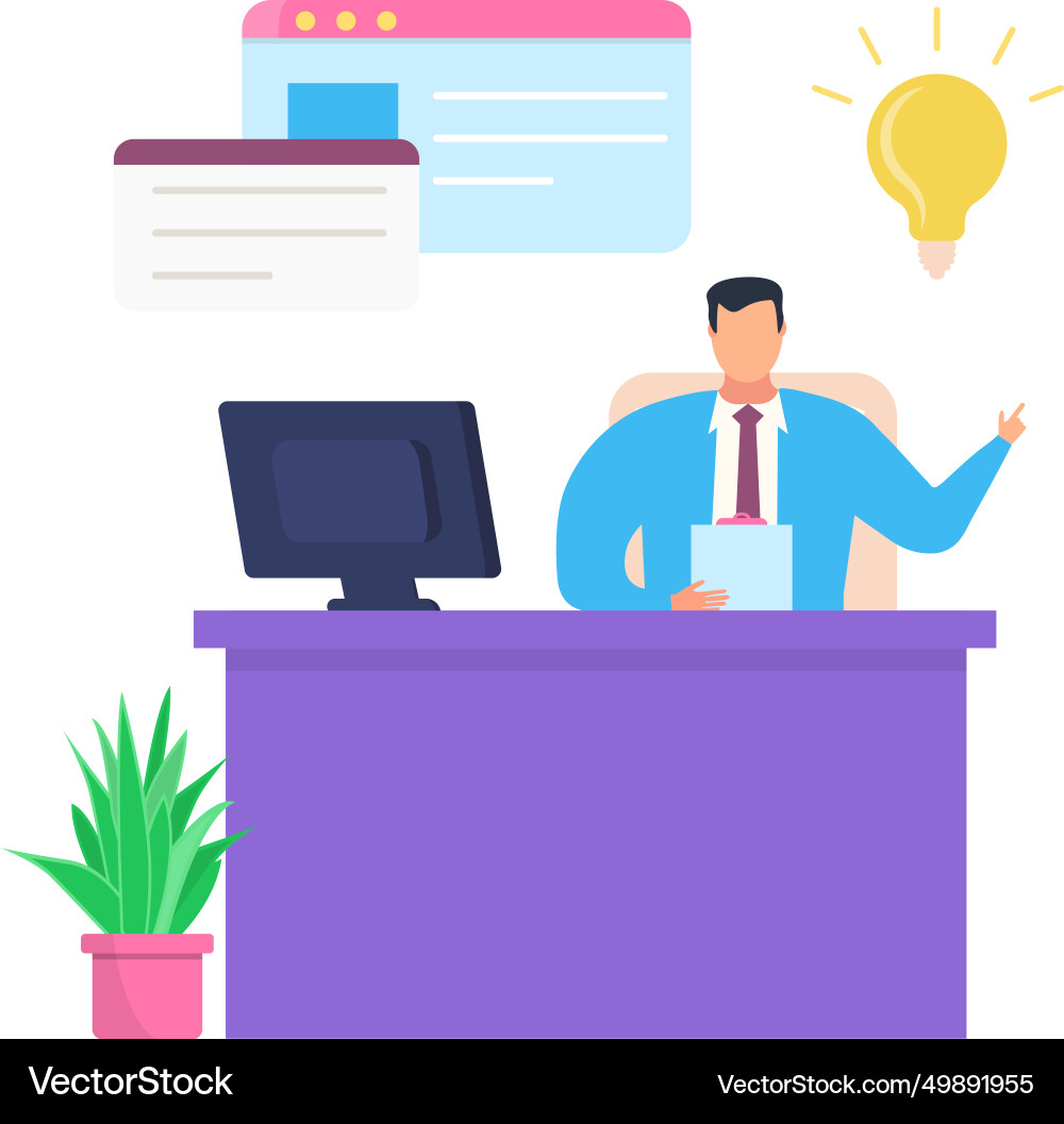 Business company leader work planning successful Vector Image