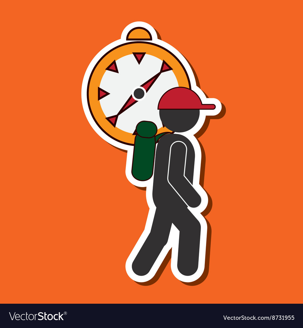 Compass Design Flat Royalty Free Vector Image Vectorstock
