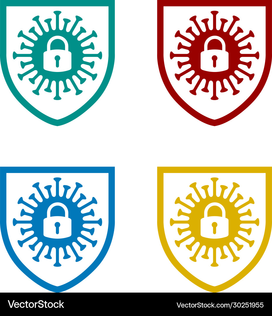 Coronavirus lockdown symbol coronavirus pandemic Vector Image