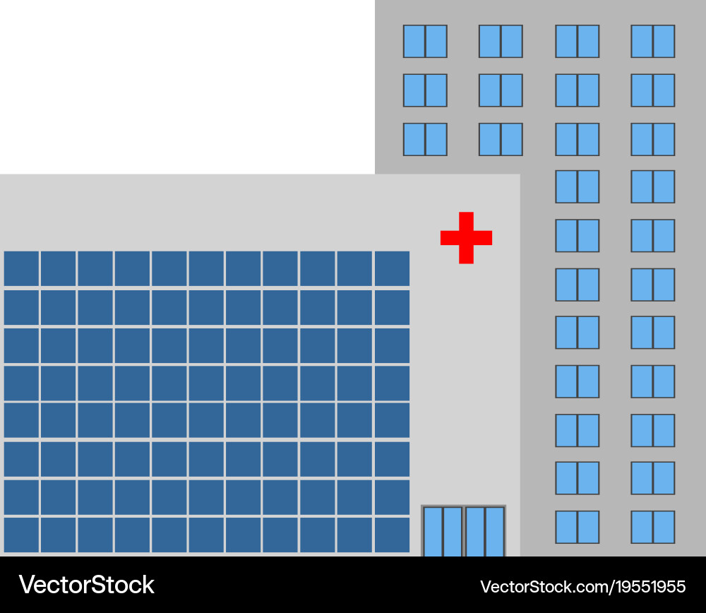 Front view of a hospital Royalty Free Vector Image