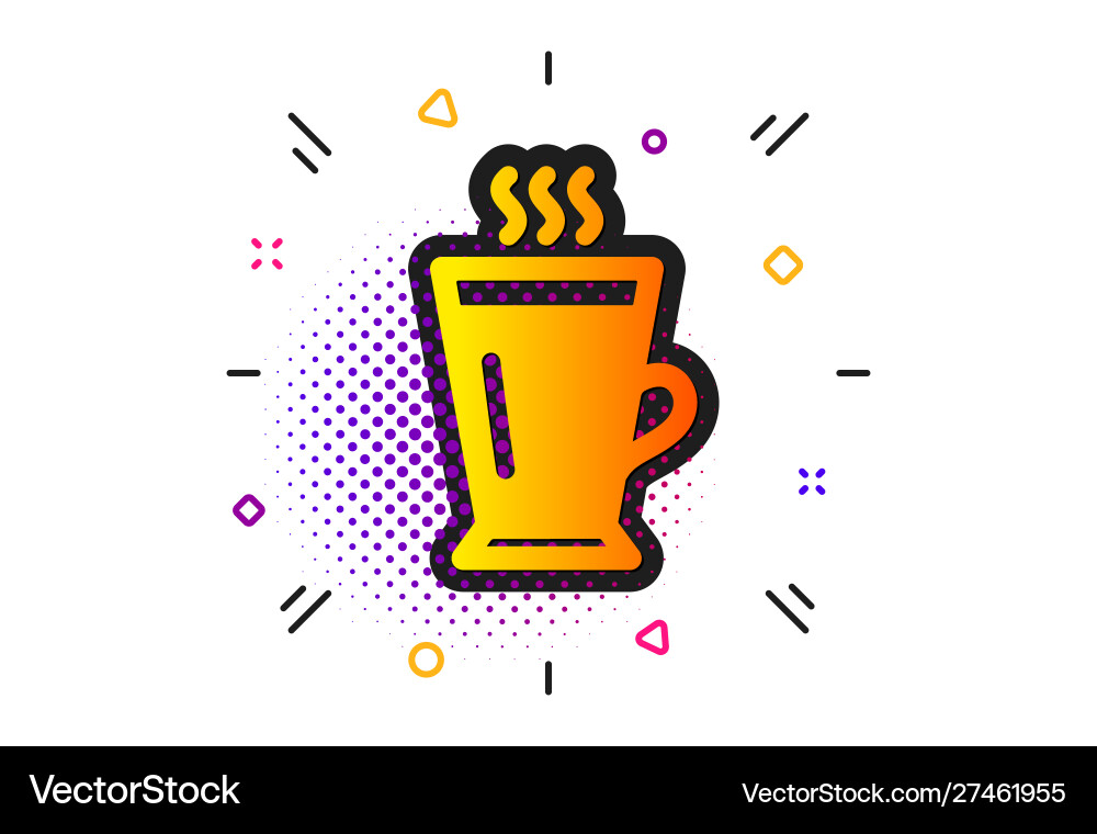 Latte icon hot coffee or tea sign Royalty Free Vector Image