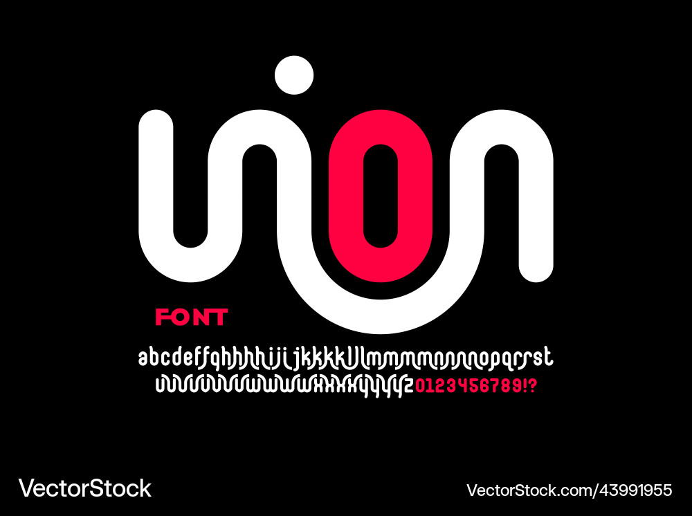 Linked letters font design union alphabet letters Vector Image