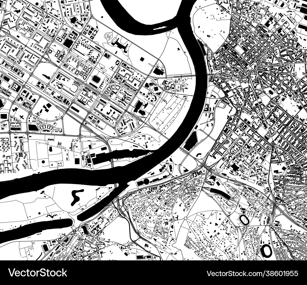 Map city belgrade serbia Royalty Free Vector Image