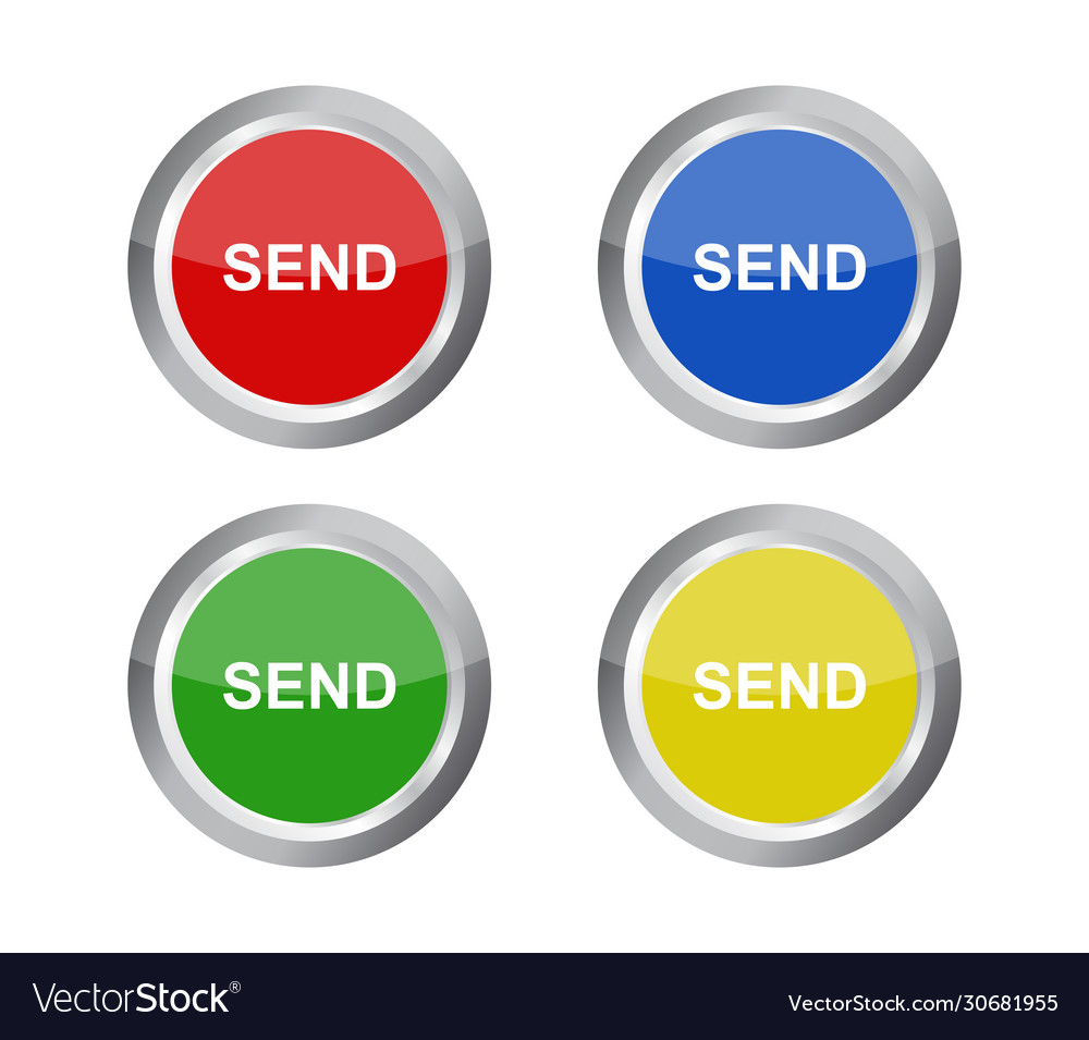 Send button icon in on white background Royalty Free Vector