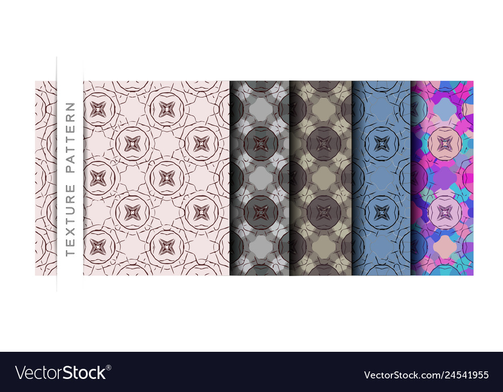 Set of the abstract pattern wallpaper back Vector Image